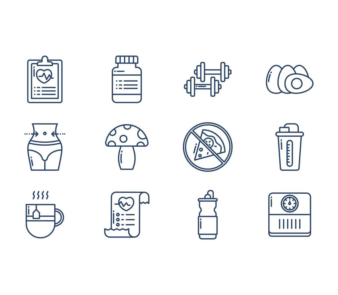 Diet And Nutrition, healthy life icon set 11777984 Vector Art at Vecteezy