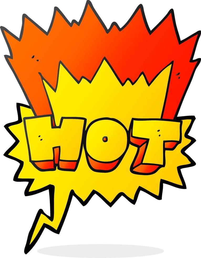Freehand Drawn Speech Bubble Cartoon Word Hot 11780428 Vector Art At