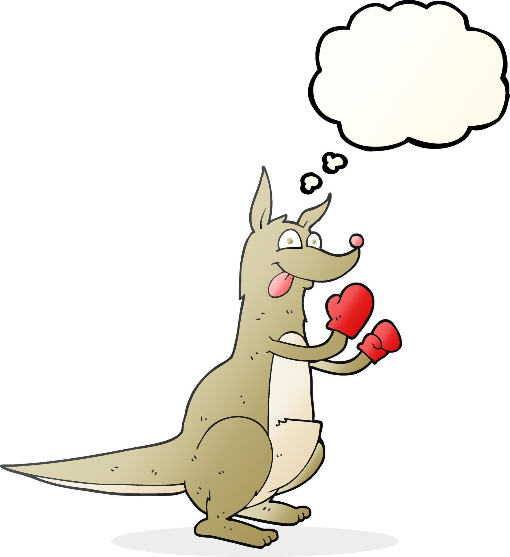 freehand drawn thought bubble cartoon boxing kangaroo 11780435 Vector ... freehand drawn thought bubble cartoon boxing kangaroo 11780435 Vector ...