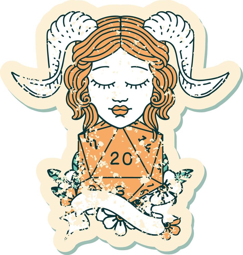 Retro Tattoo Style tiefling with natural twenty dice roll 11784503 ... Retro Tattoo Style tiefling with natural twenty dice roll 11784503 ...
