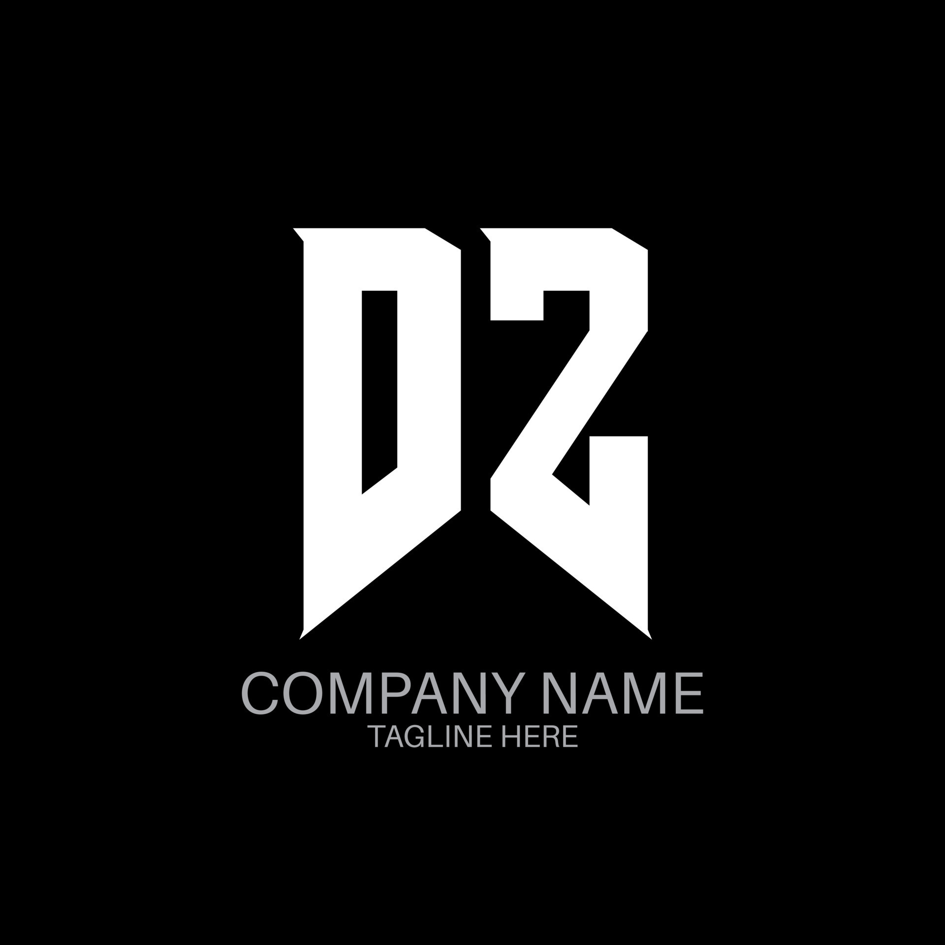 diseño del logotipo de la letra dz. letras iniciales del icono del logotipo de dz gaming para ...