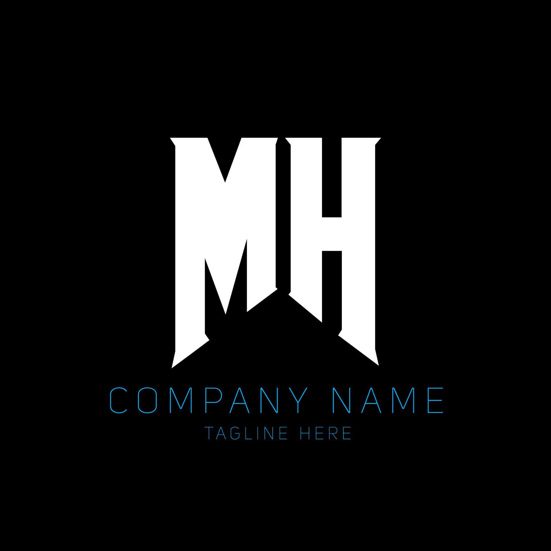MH Letter Logo Design. Initial letters MH gaming's logo icon for technology companies. Tech ...