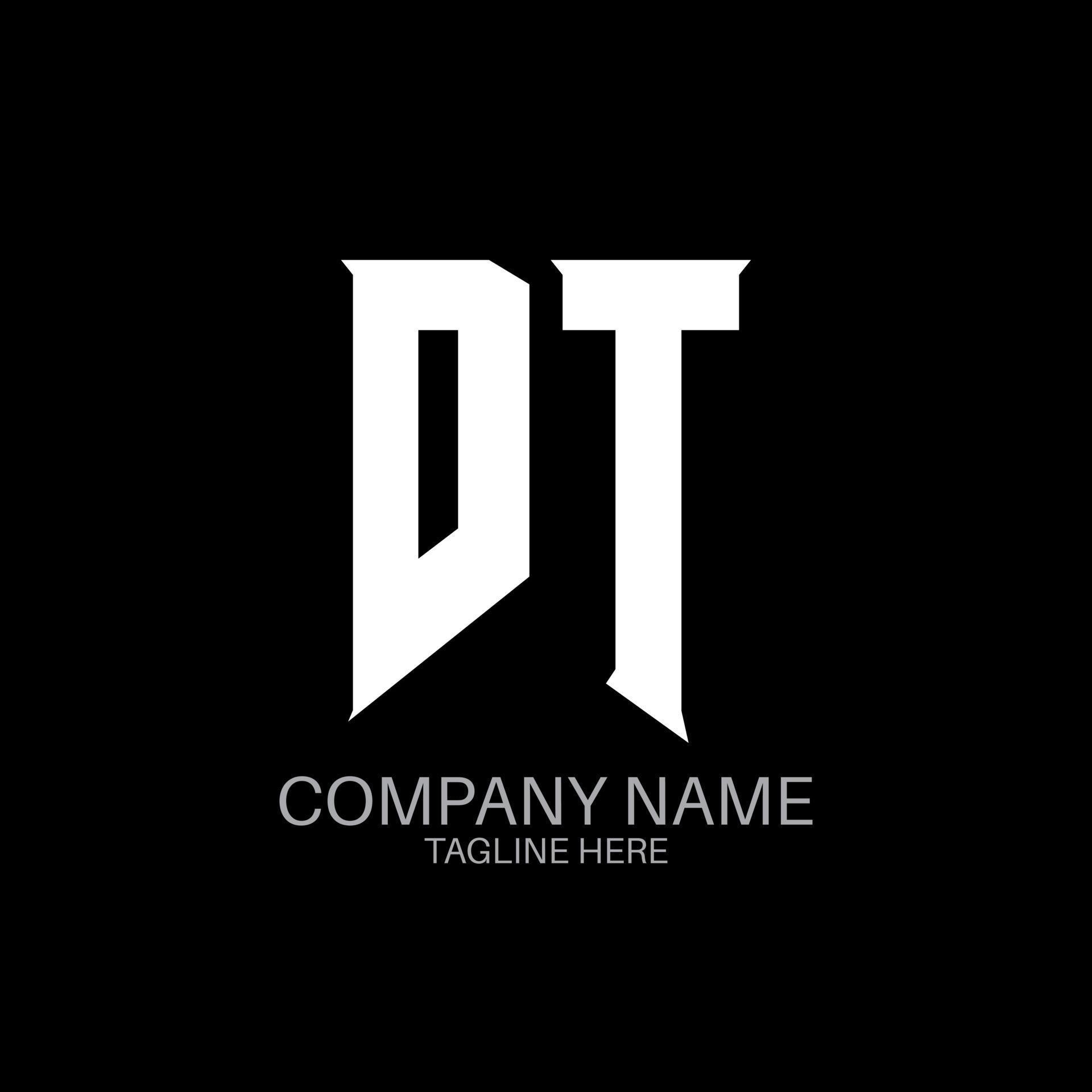 diseño del logotipo de la letra dt. letras iniciales del icono del ... diseño del logotipo de la letra dt. letras iniciales del icono del ...