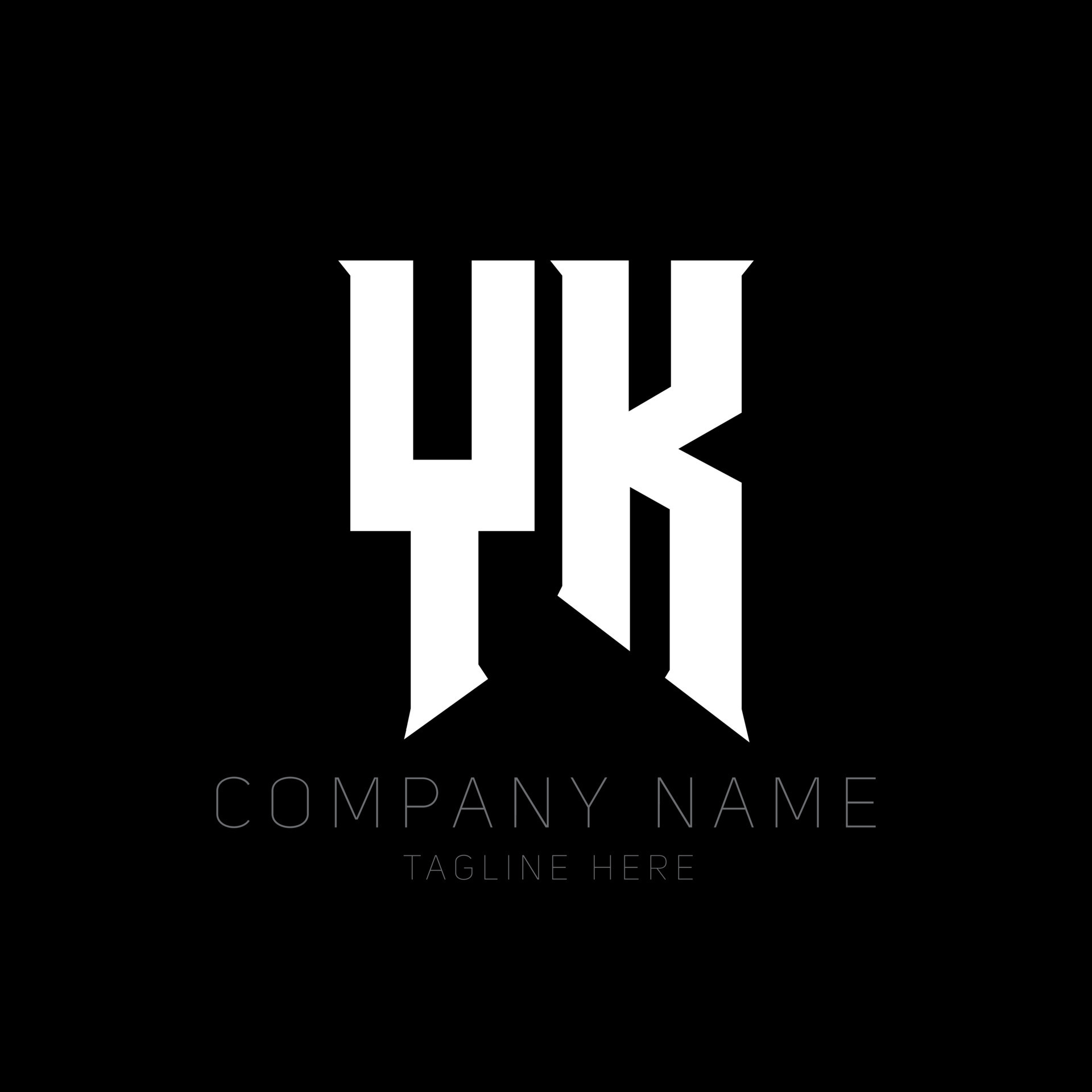 YK Letter Logo Design. Initial letters YK gaming's logo icon for technology companies. Tech ...