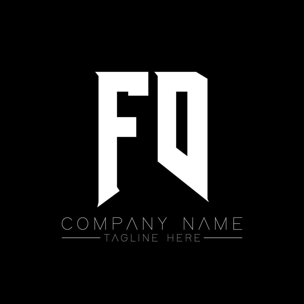 diseño del logotipo de la letra fd. letras iniciales del icono del ...