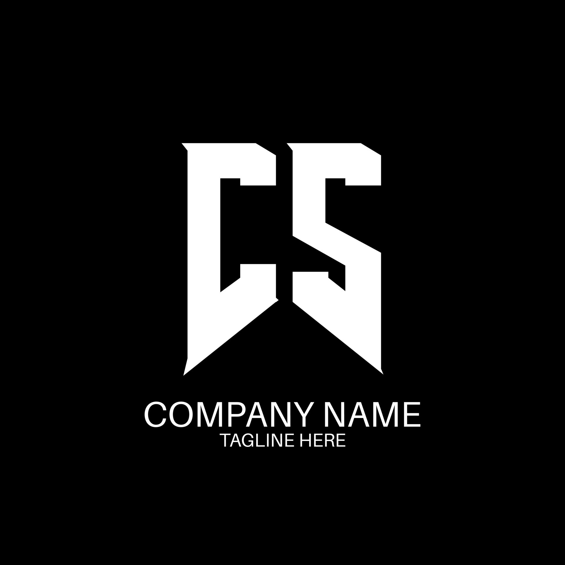 Cs Letter Logo Design Initial Letters Cs Gamings Logo Icon For Technology Companies Tech