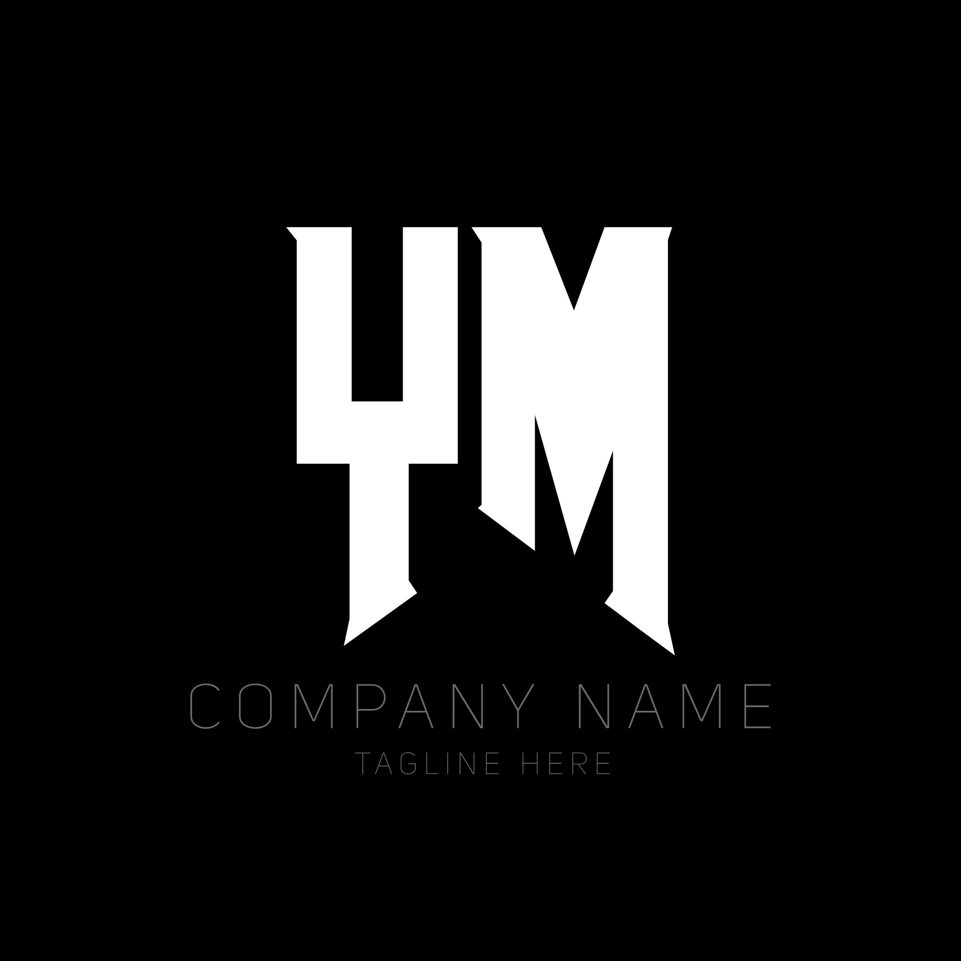 YM Letter Logo Design. Initial letters YM gaming's logo icon for ...