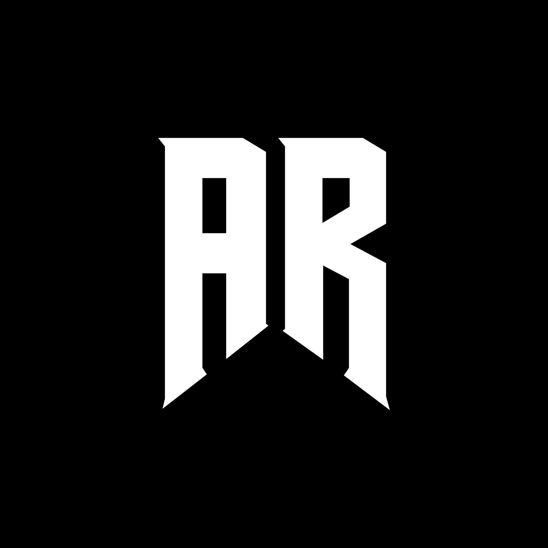 diseño del logotipo de la letra ar. letras iniciales ar icono del logotipo de juegos para ...