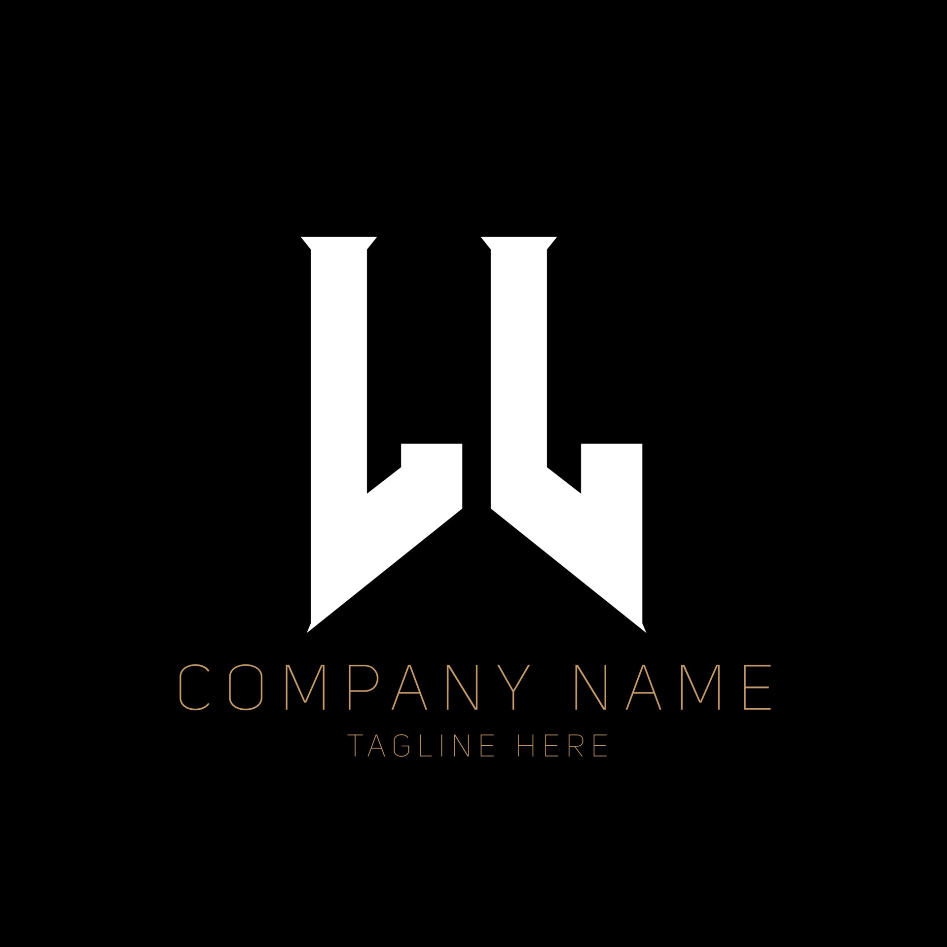 Diseño De Logotipo De Letra Ll Letras Iniciales Ll Icono Del Logotipo