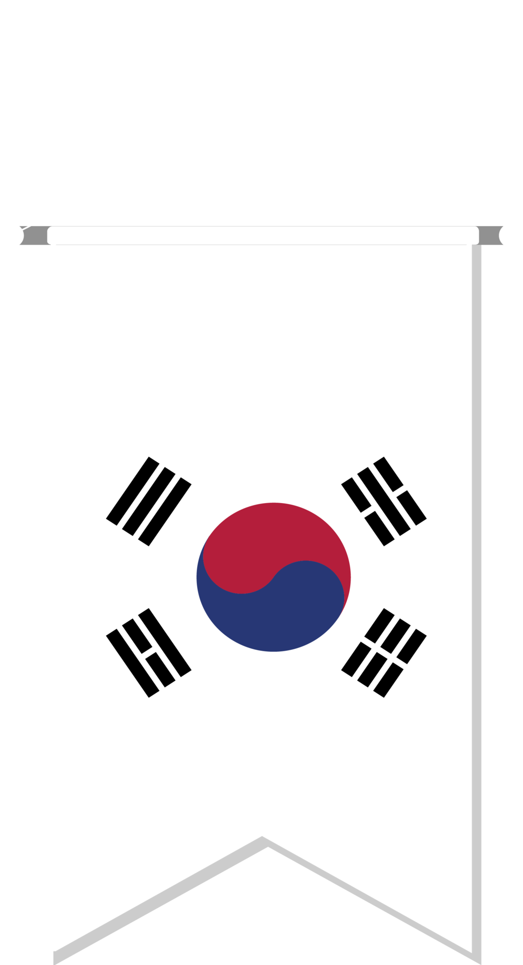 South Korea Flag In Soccer Pennant 11793819 PNG south-korea-flag-in-soccer-pennant-11793819-png
