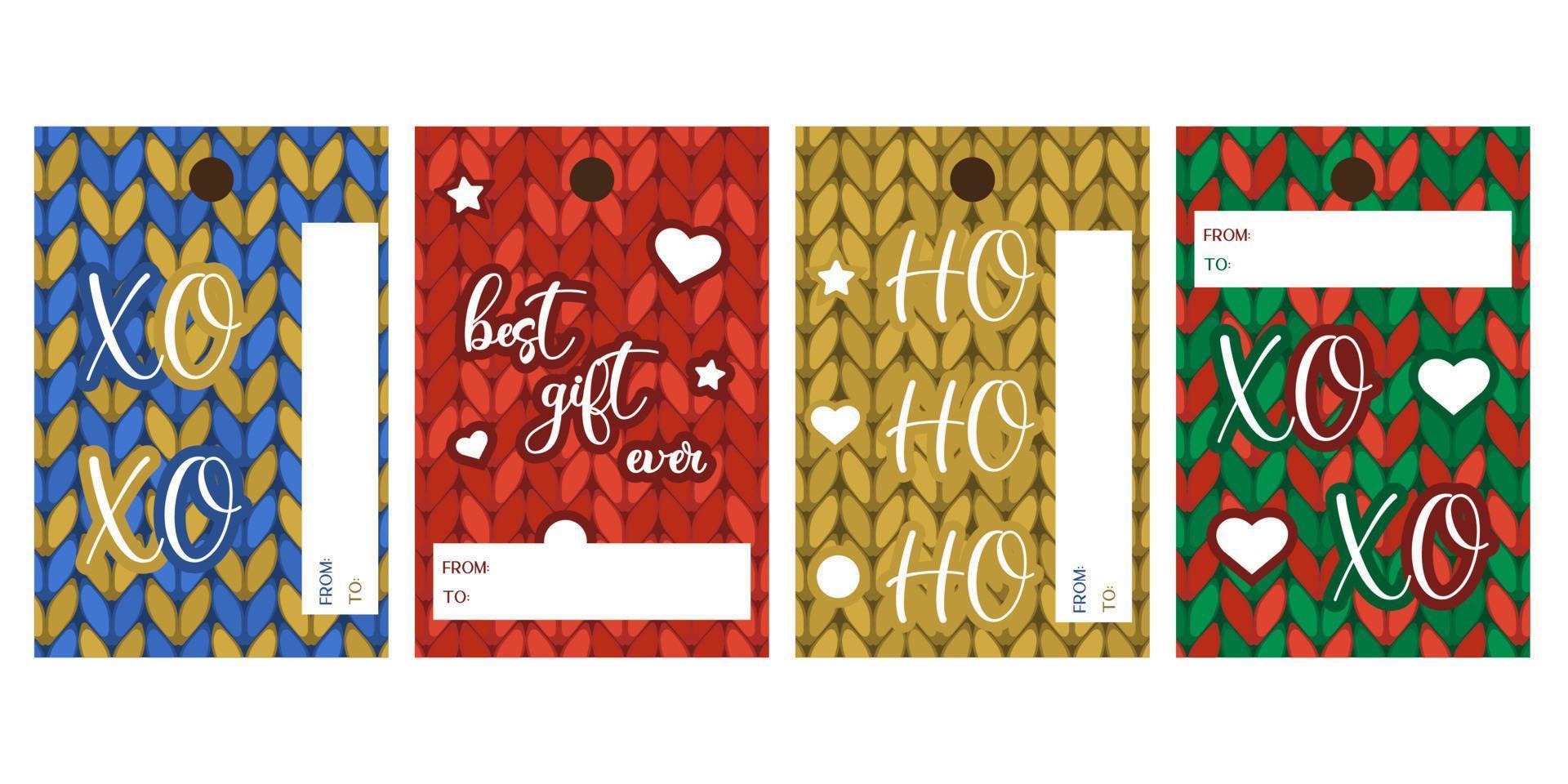 Ho ho ho and Xo xo cards with personalization. Merry Christmas ...