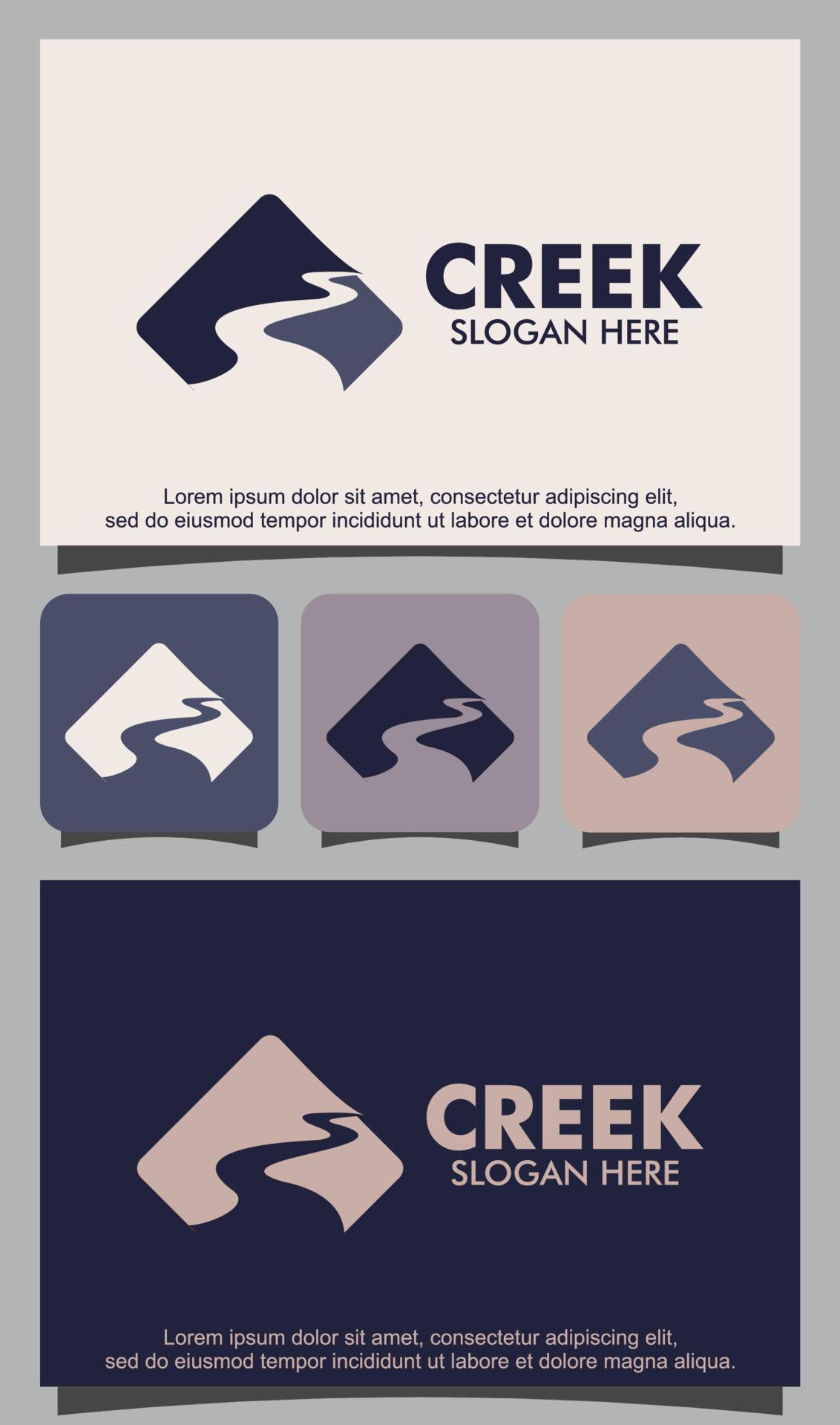 Creek logo design vector nature 11795403 Vector Art at Vecteezy