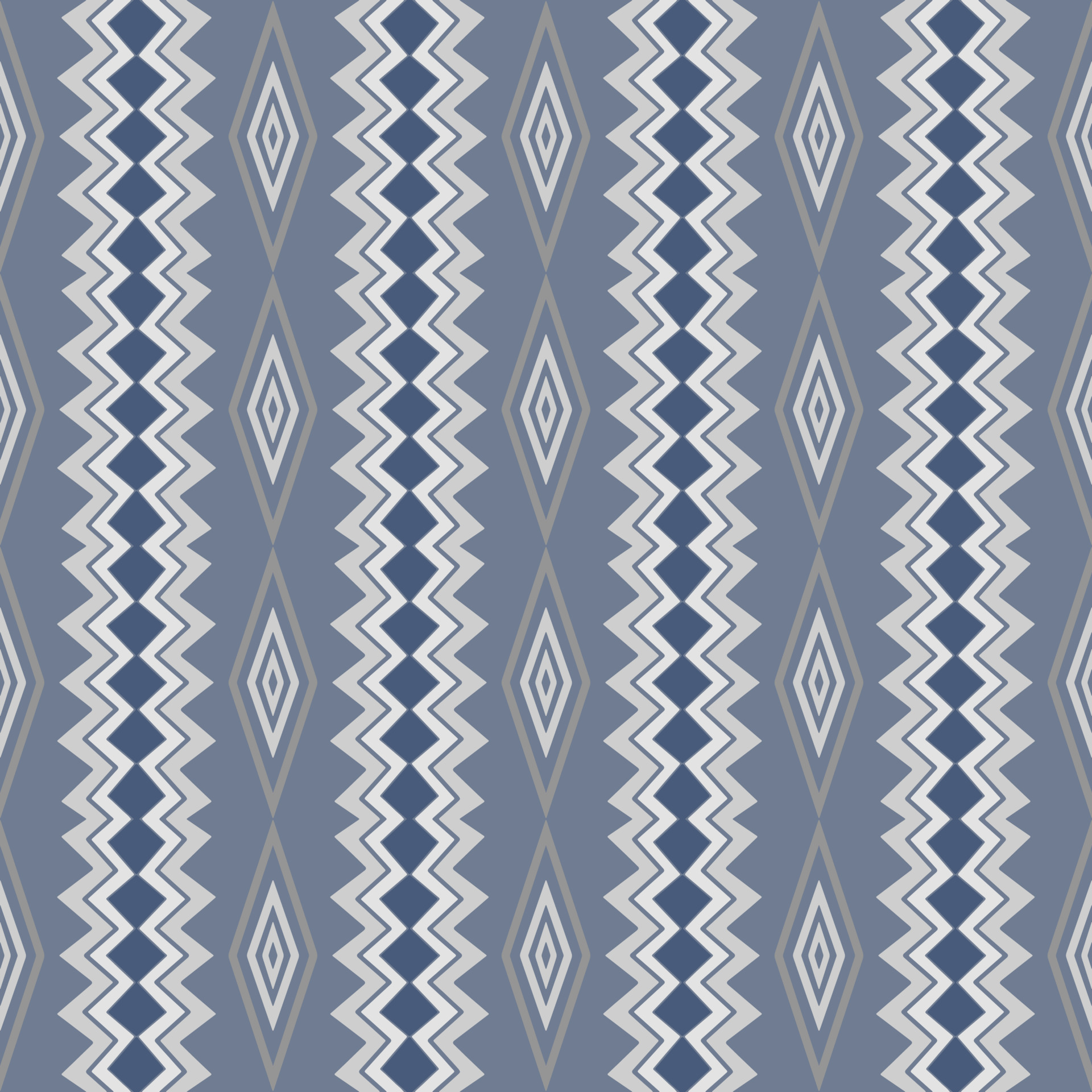 Chevron Zigzag Pattern Design With Aztec Style And Ikat Sign Seamless