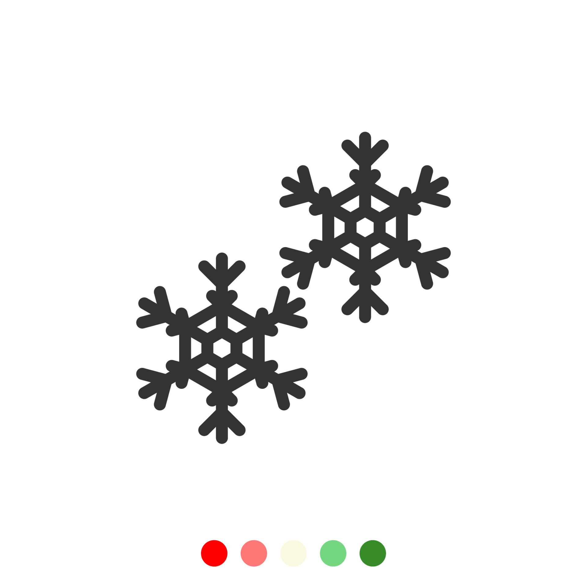 Simple snowflake icon, Vector and Illustration. 11796749 Vector Art at ...
