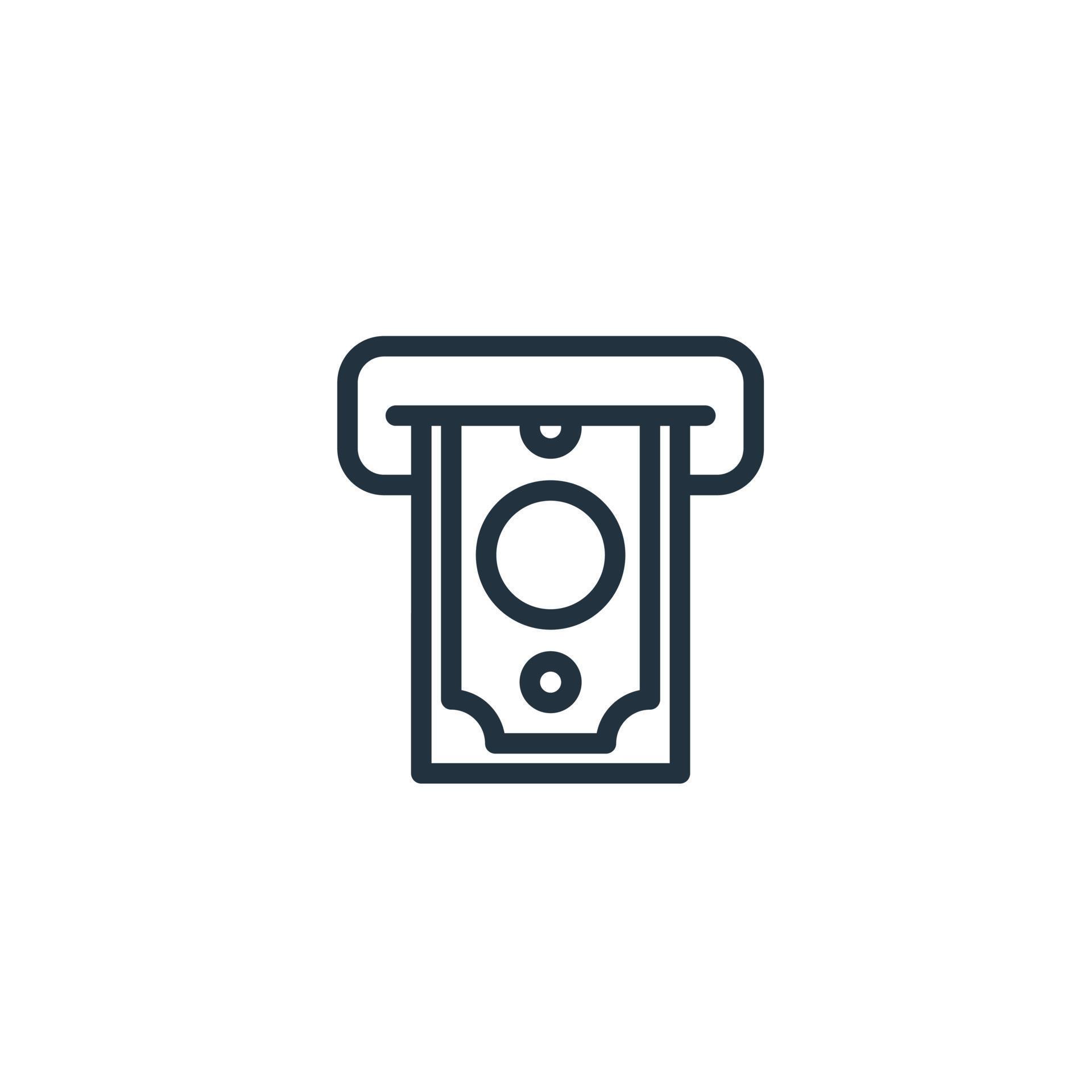 Money Withdrawal Icon Isolated On A White Background Atm Banknote