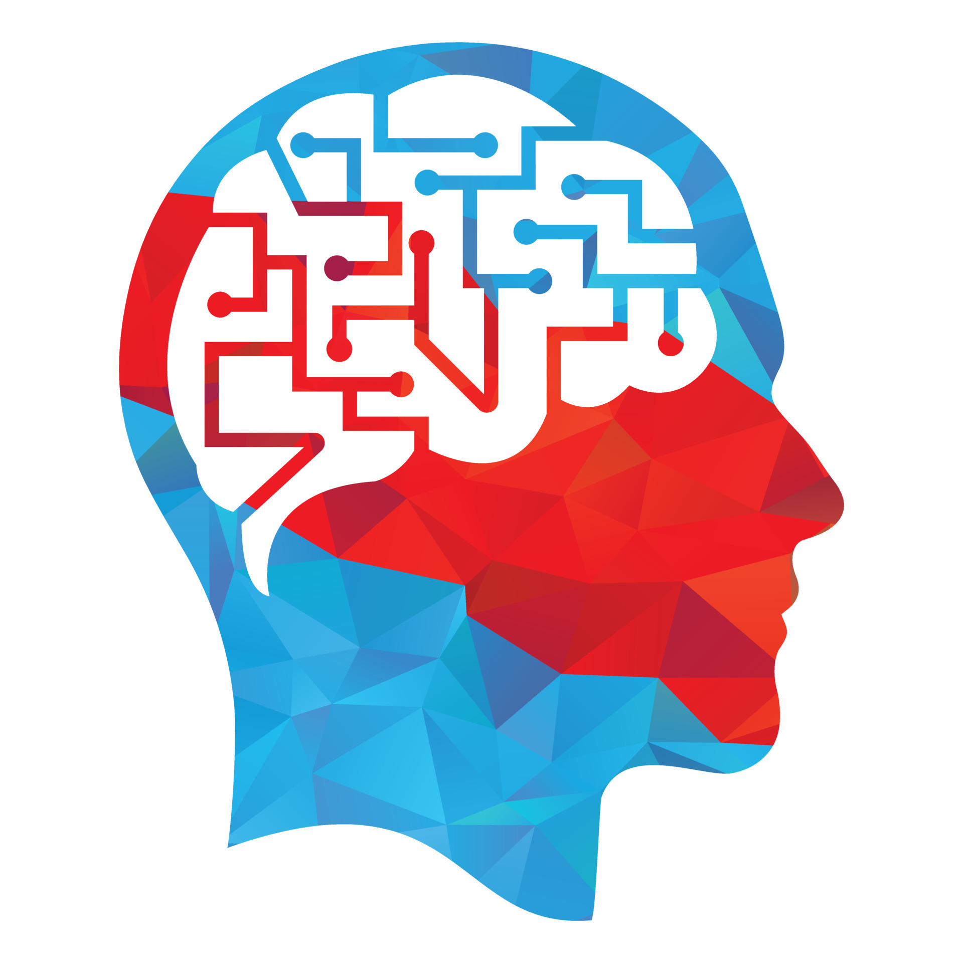 Human brain as digital circuit board. Artificial intelligence icon ... Human brain as digital circuit board. Artificial intelligence icon ...