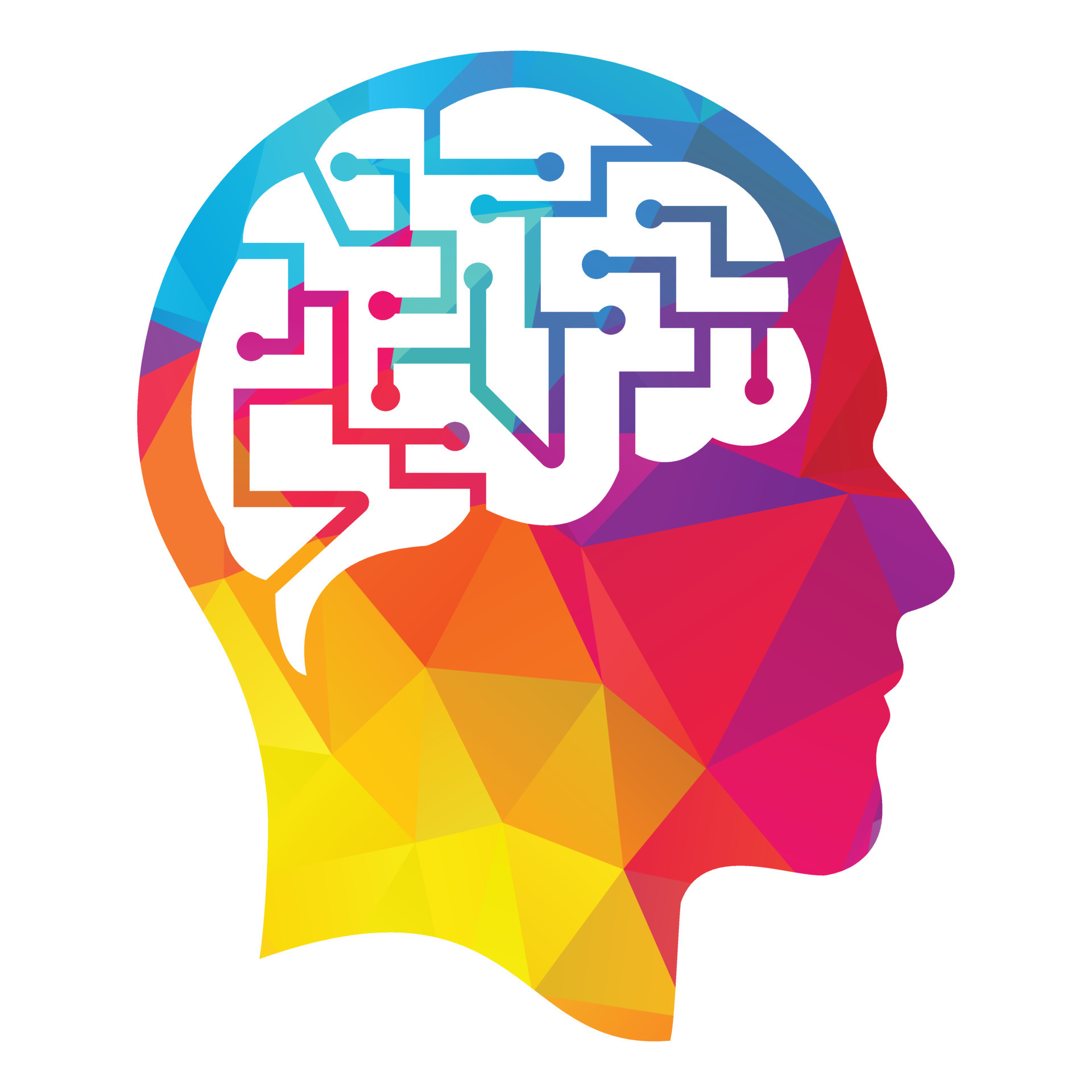 Human brain as digital circuit board. Artificial intelligence icon ... Human brain as digital circuit board. Artificial intelligence icon ...