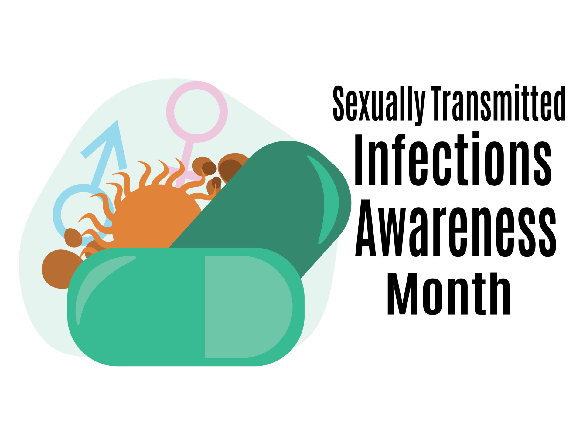 Sexually Transmitted Infections Awareness Month Idea For A Horizontal