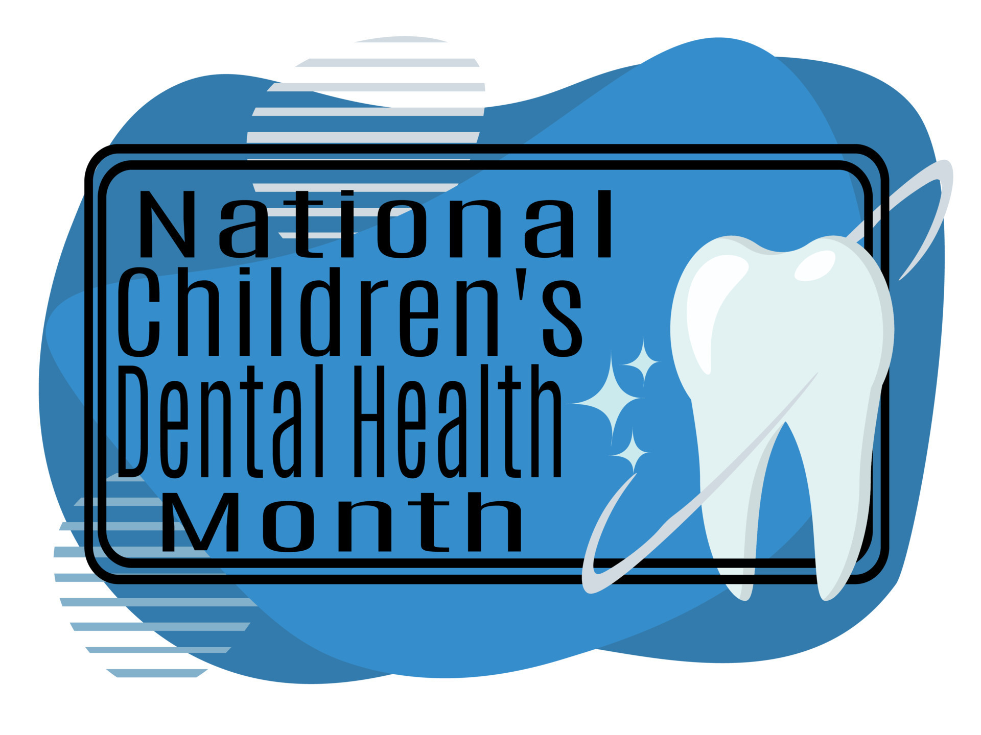 National Childrens Dental Health Month, Idea for poster, banner, flyer ...