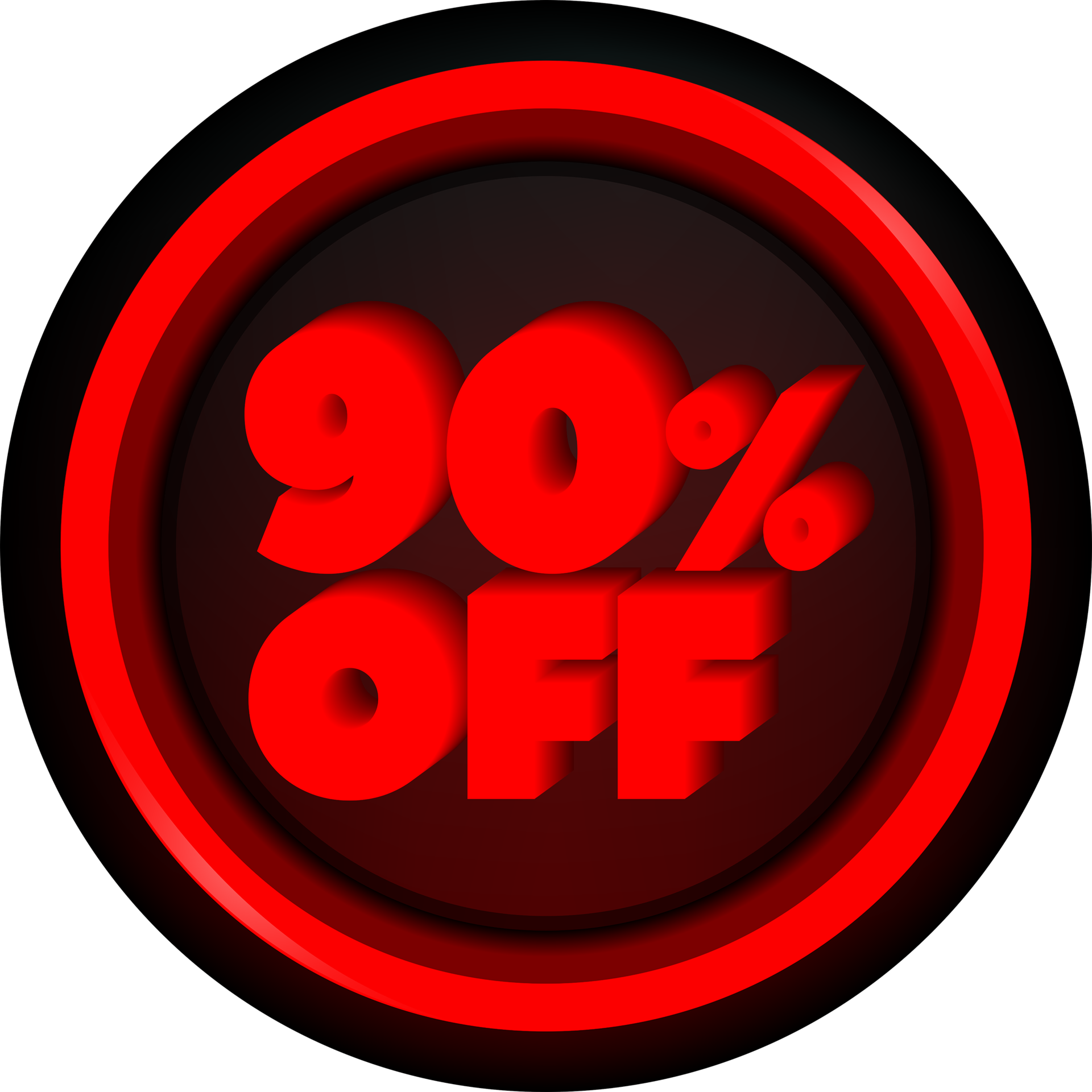 free-tag-90-percent-discount-button-black-friday-promotion-for-big