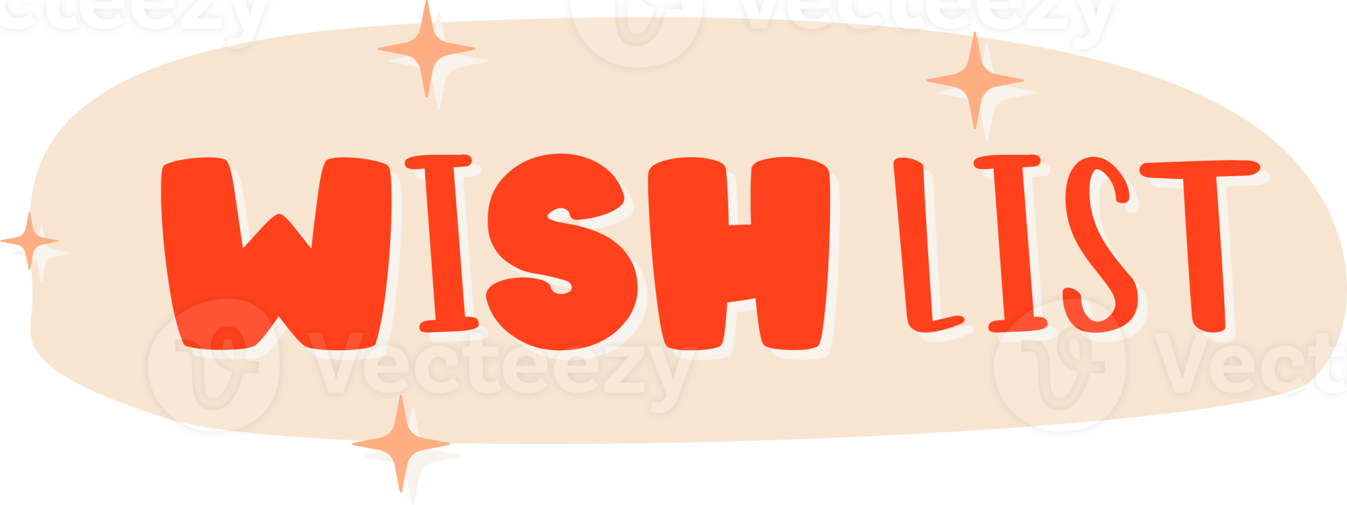 Wish List. cute Sticker text with twinkle star 11812098 PNG