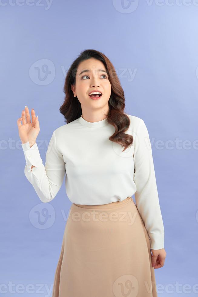 Attractive Friendly Looking Young Woman Smiling Happily Saying Hello