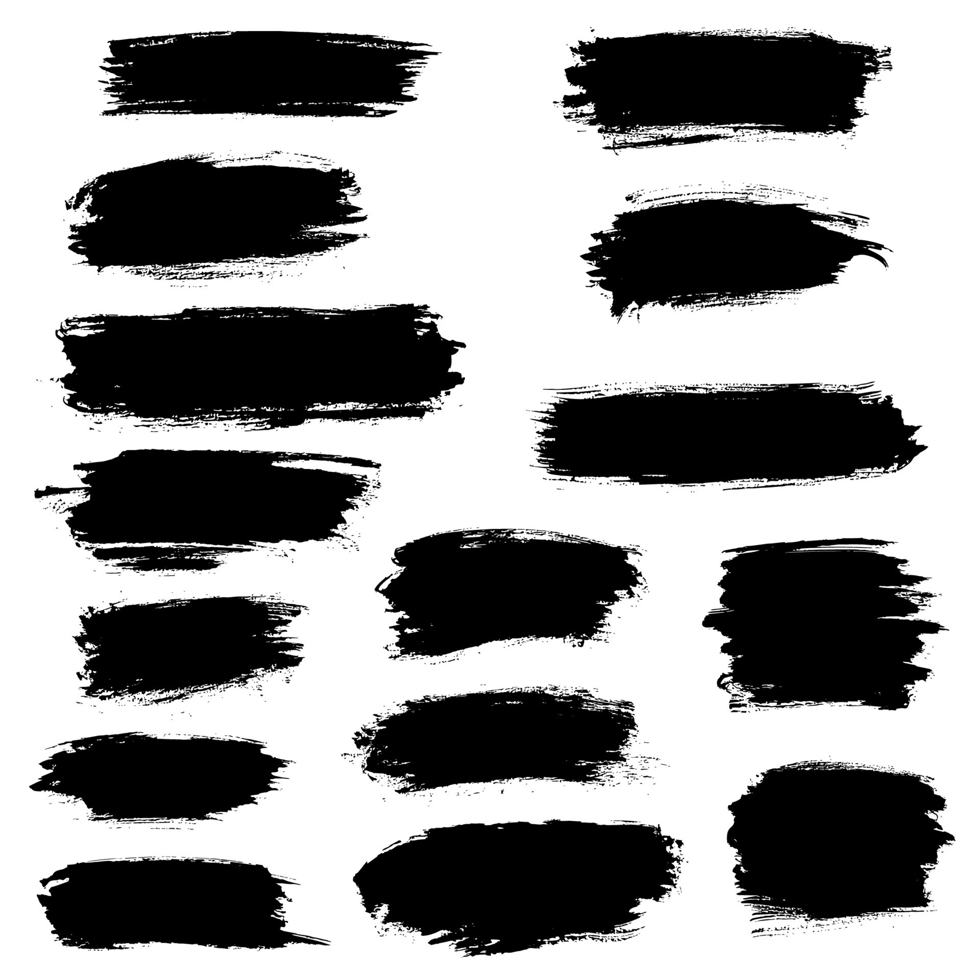 Paint brush, marker highlighter vector strokes 11812526 Vector Art at ...