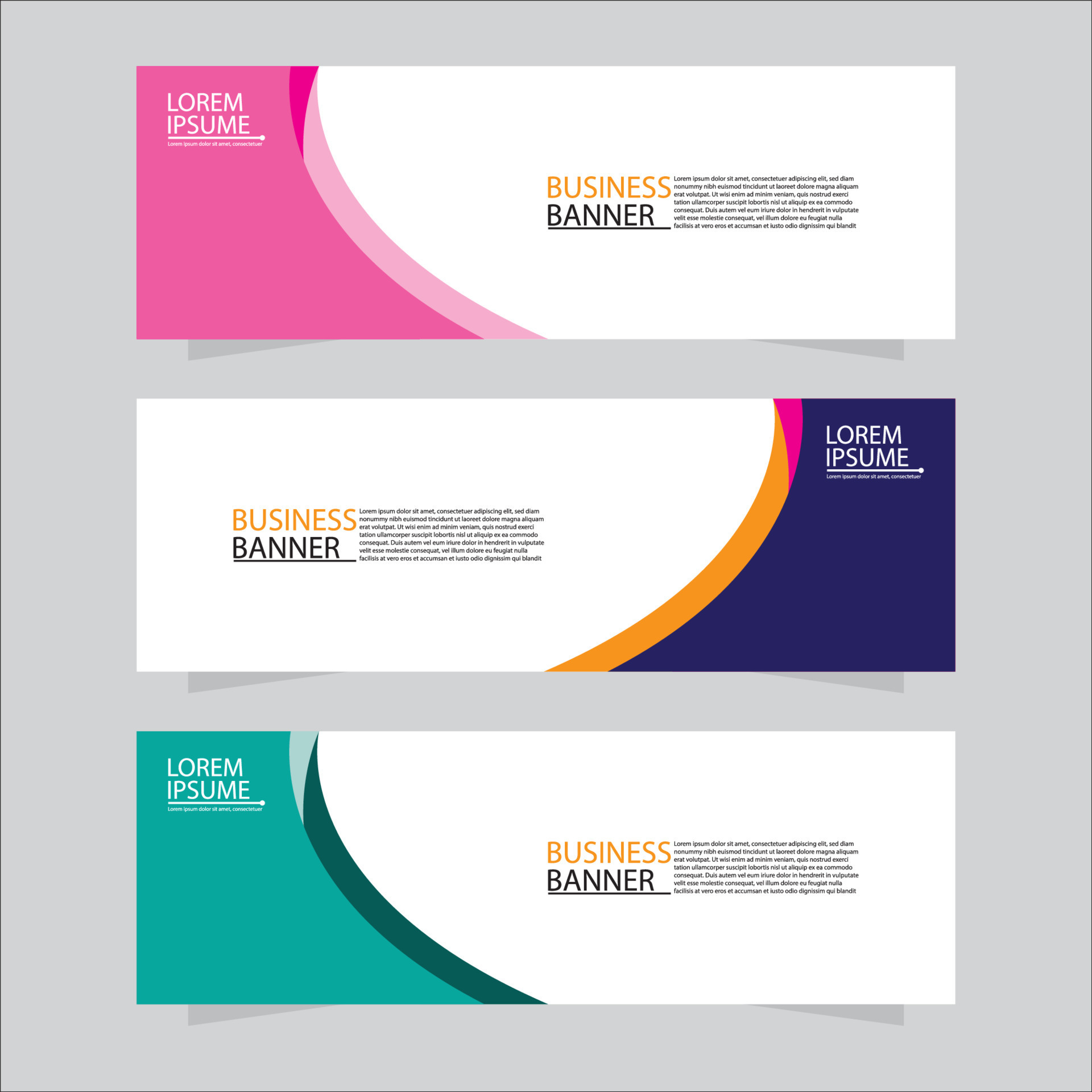 Vector abstract design web banner template. Modern banner. Abstract ...