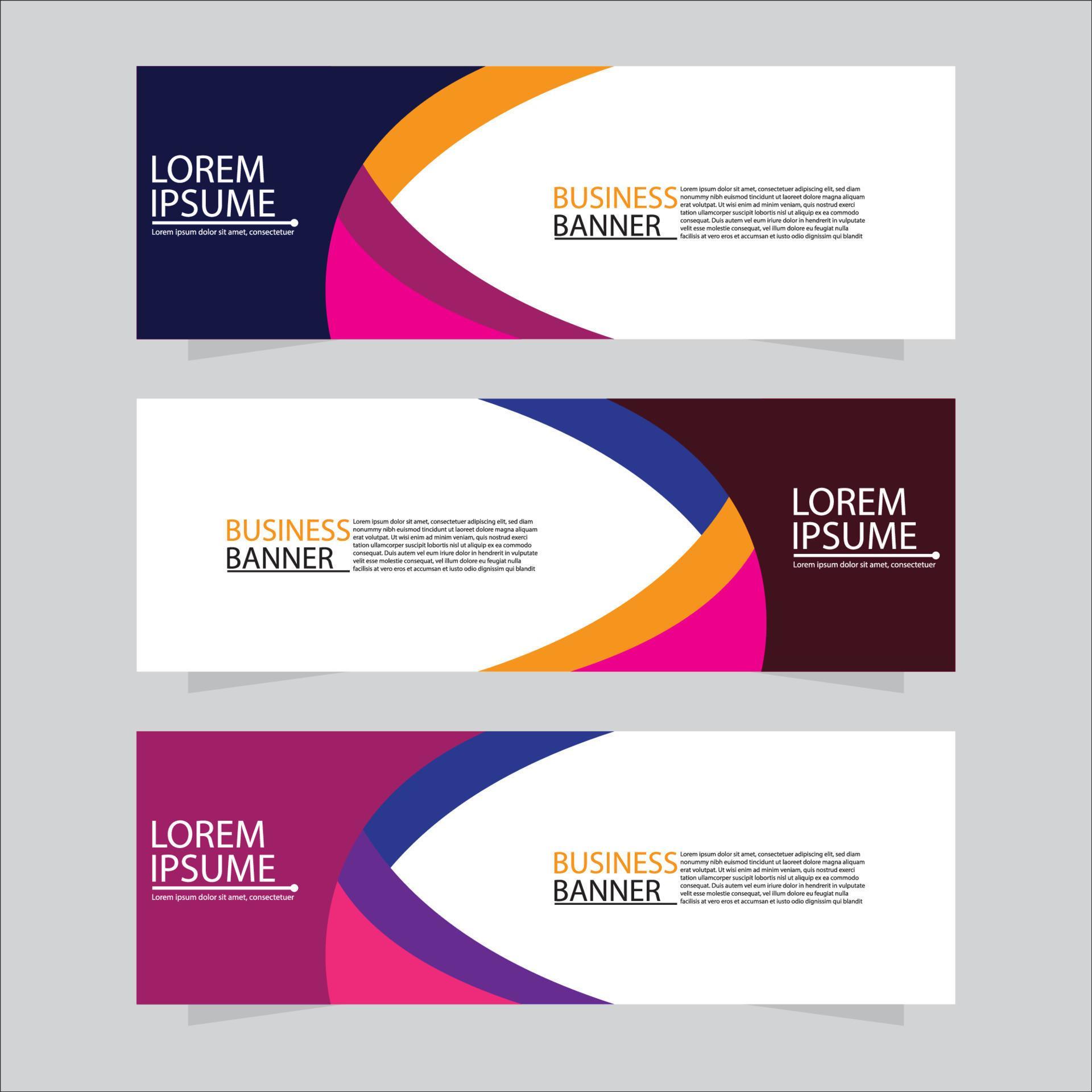 Vector abstract design web banner template. Modern banner. Abstract ...