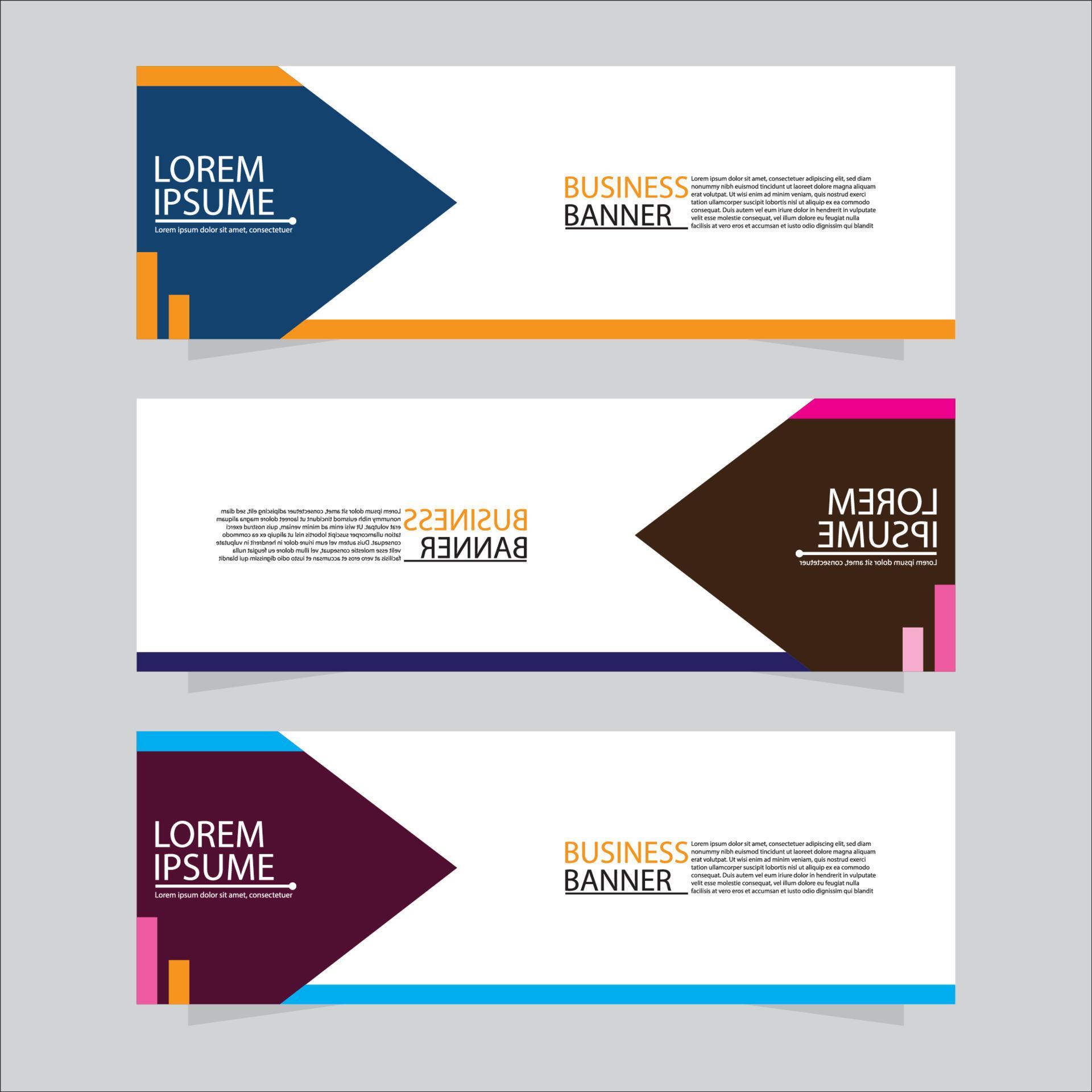 Vector abstract design web banner template. Modern banner. Abstract geometric web banner ...