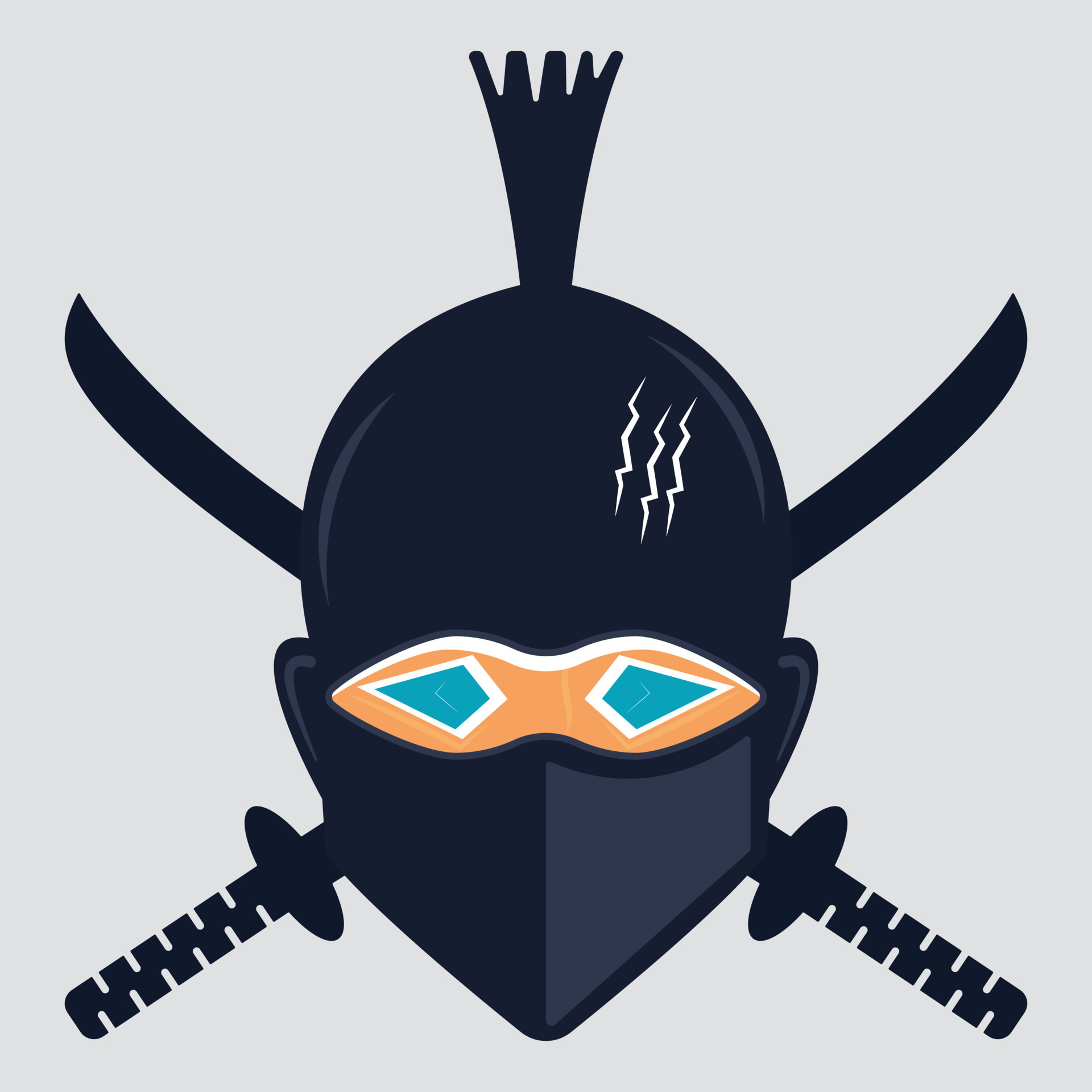 Ninja And Sward Mascot Logo Design Template Ninja Gaming Mascot For