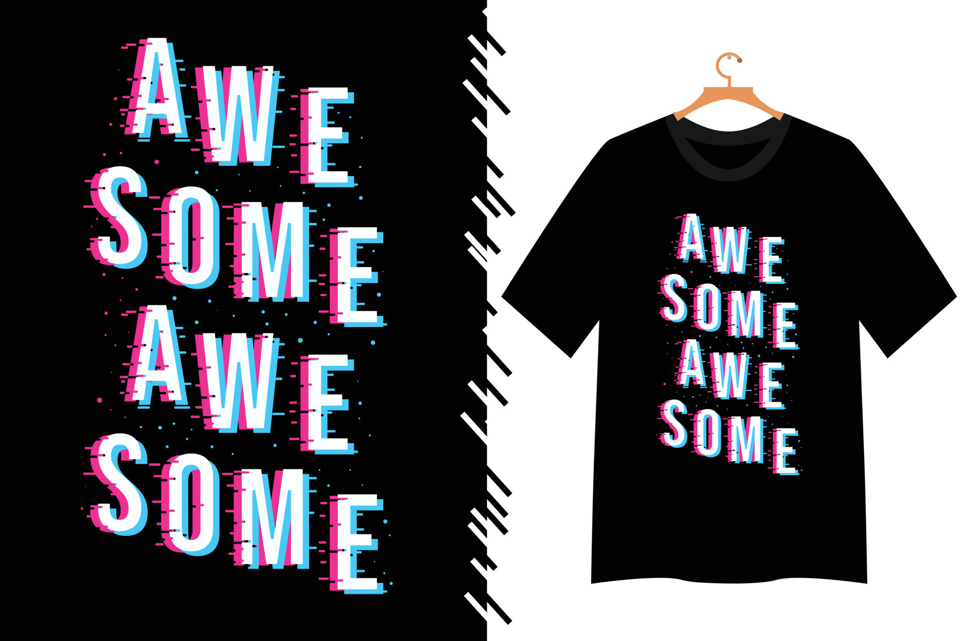 Awesome Typography T Shirt Design 11816113 Vector Art At Vecteezy
