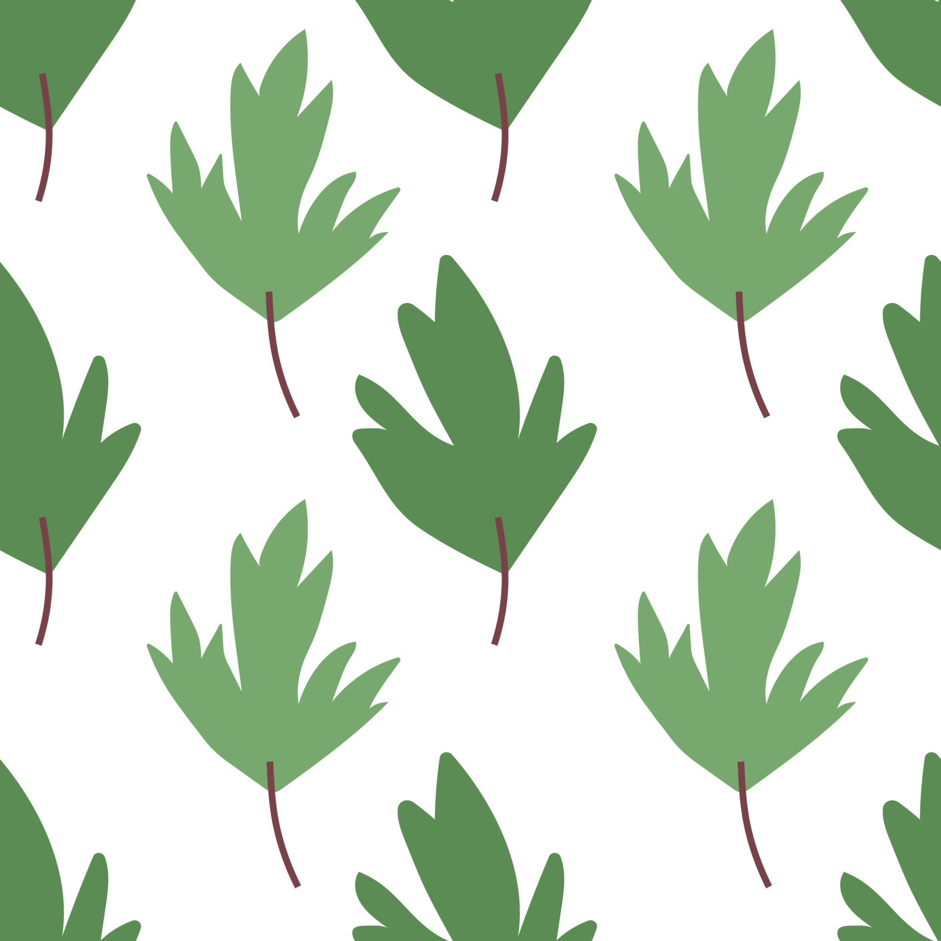 Green Leaf Seamless Pattern Vector Illustration On White Background 11820024 Vector Art At Vecteezy