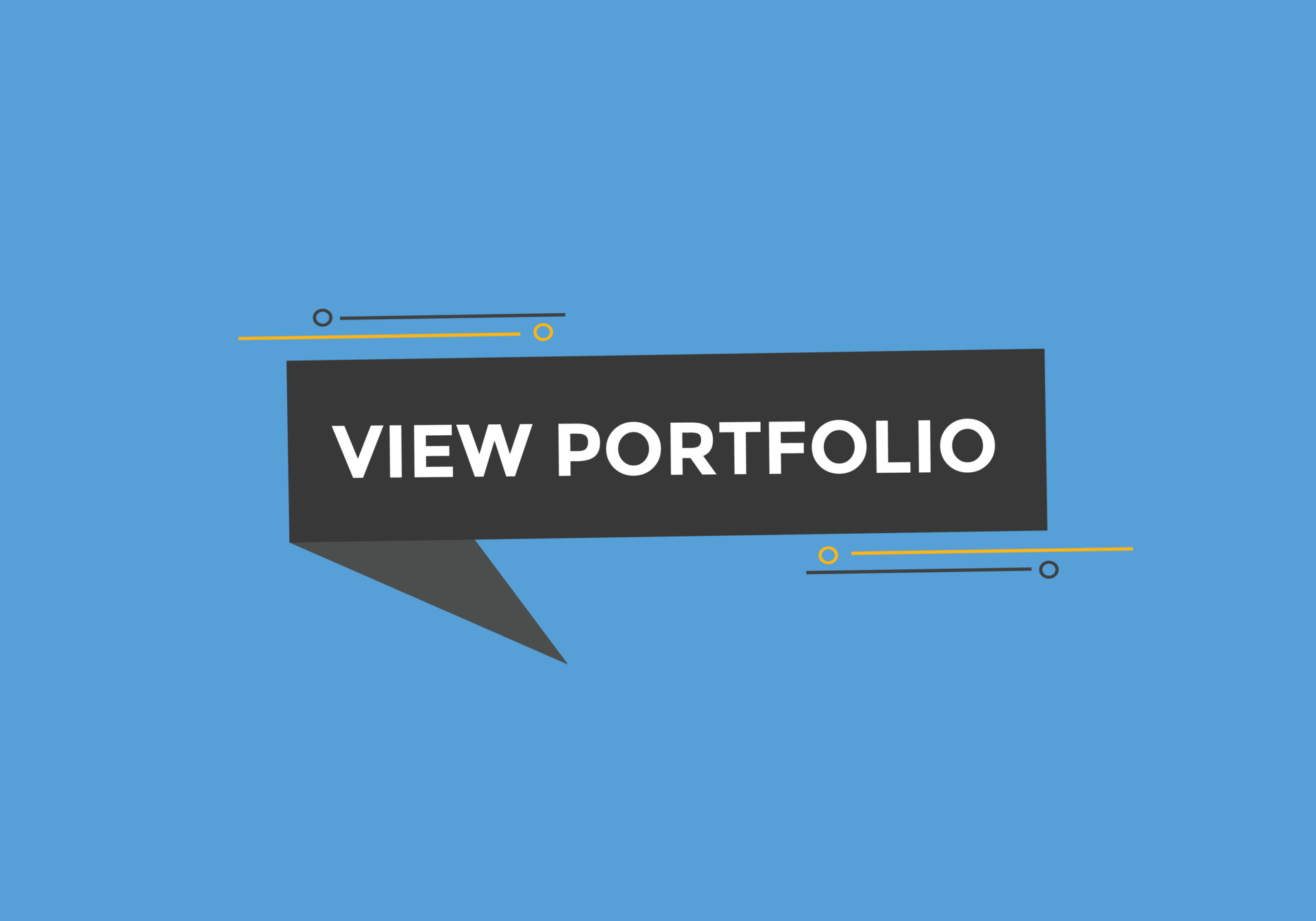 View portfolio button. speech bubble. View portfolio web banner ...
