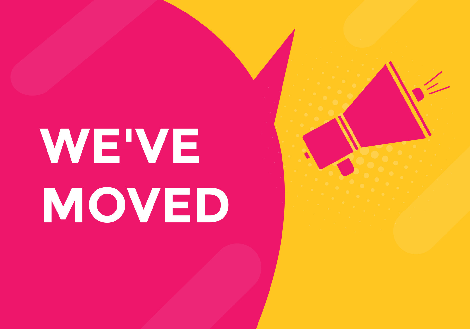 Weve moved button. speech bubble. We have moved web banner template ... Weve moved button. speech bubble. We have moved web banner template ...