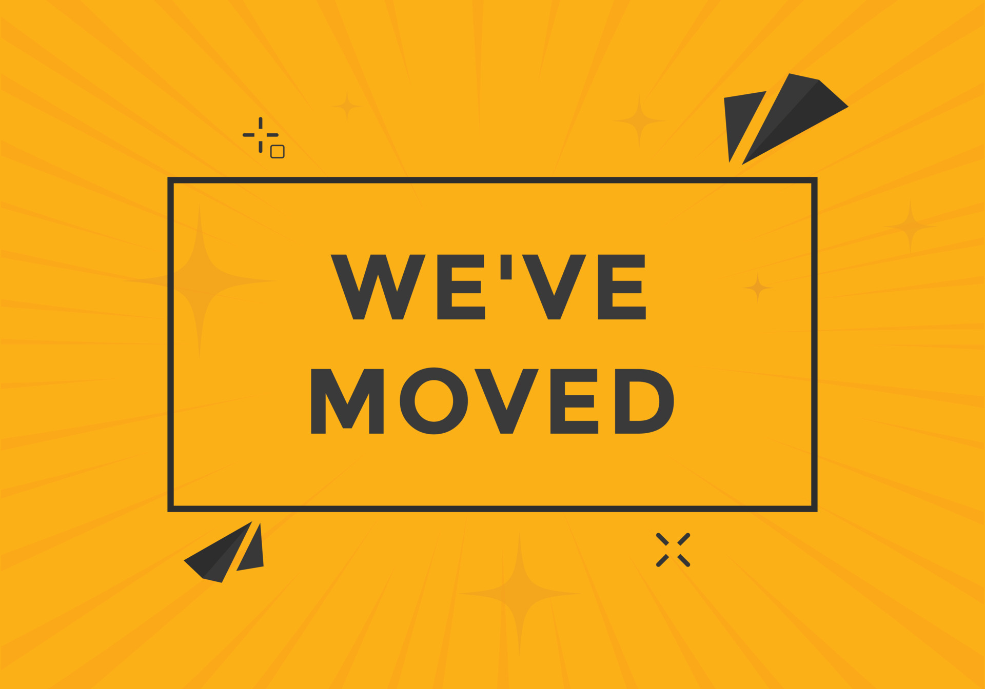 Weve moved button. speech bubble. We have moved web banner template ... Weve moved button. speech bubble. We have moved web banner template ...