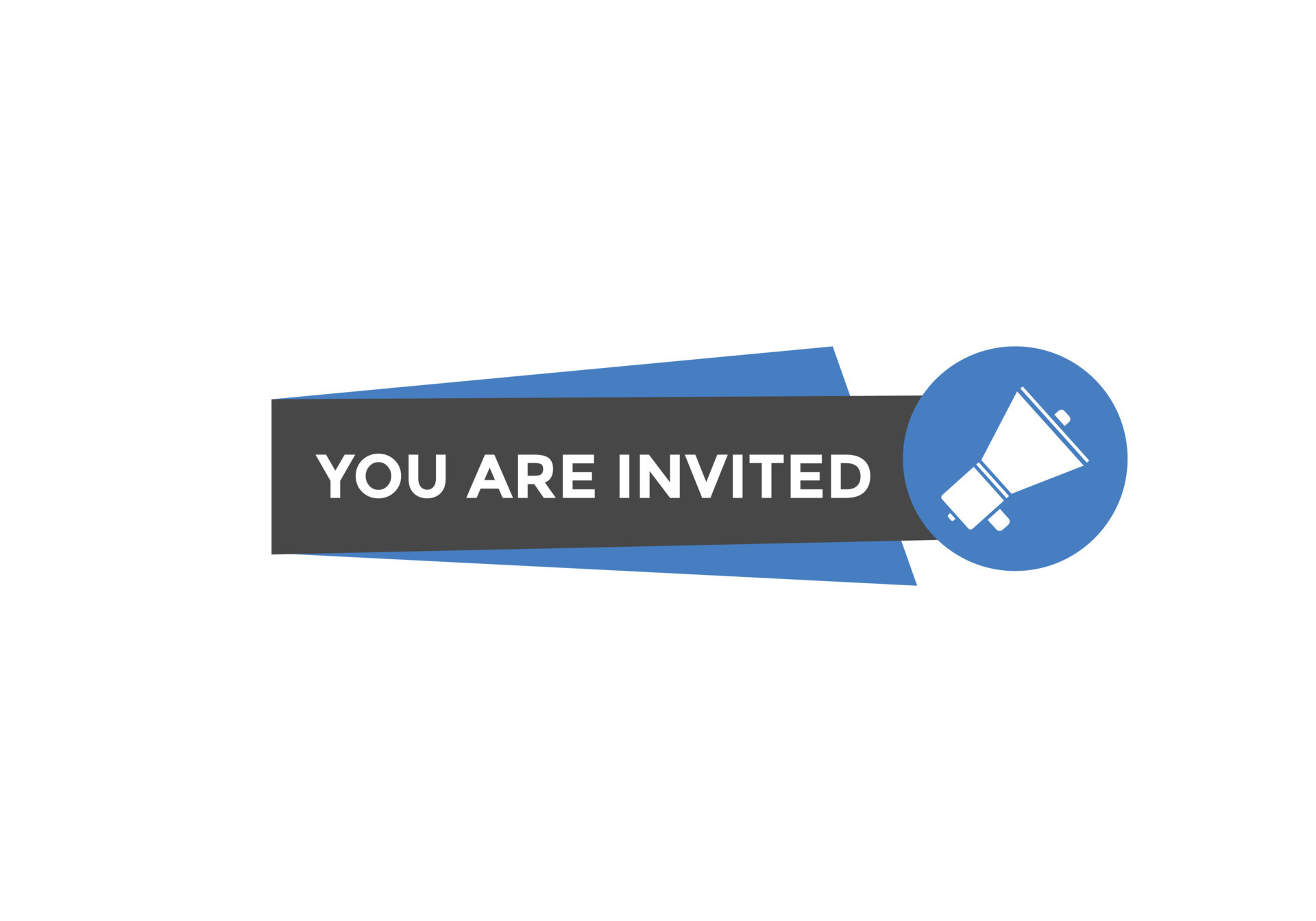 You are invited button. speech bubble. You are invited web banner template. Vector Illustration ...