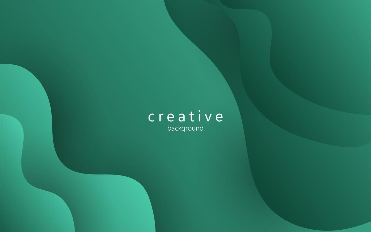 minimal abstract dynamic green gradient color fluid, liquid wavy shape geometric composition ...