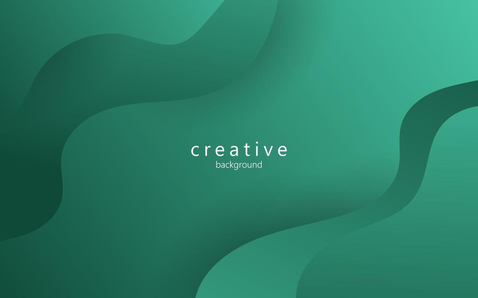 Minimal Abstract Dynamic Green Gradient Color Fluid Liquid Wavy Shape Geometric Composition