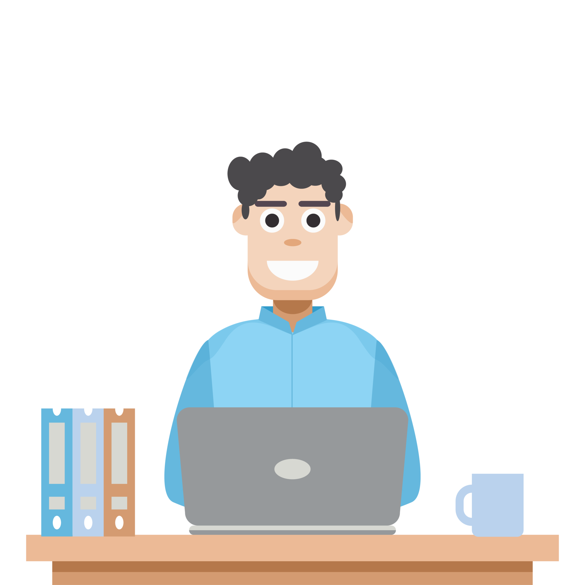 man playing laptop work from home 11831673 PNG