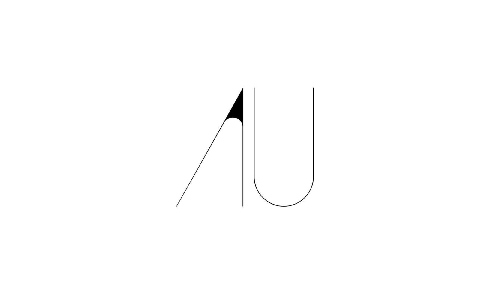 Letter AU logo design vector free vector template. 11836959 Vector Art ... Letter AU logo design vector free vector template. 11836959 Vector Art ...