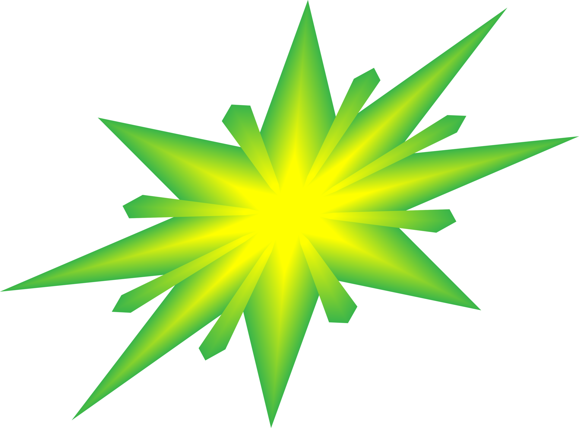 Bright Star Shape Flower Sticker Label Glossy Decoration Abstract