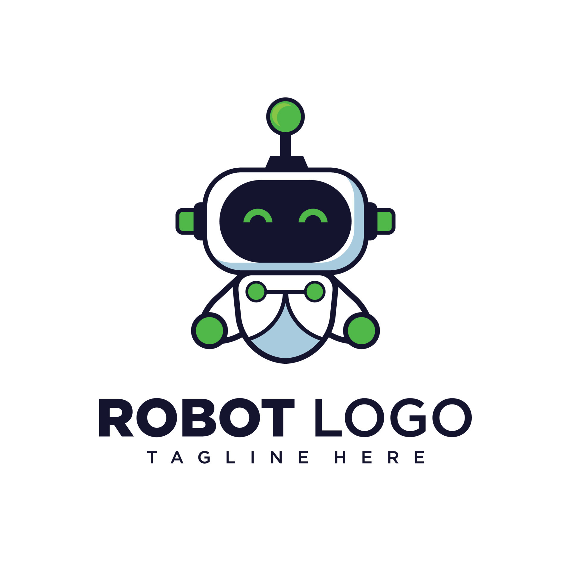 Cute Robot Character Logo Design For Company Mascot Or Community Mascot 11842564 Vector Art At