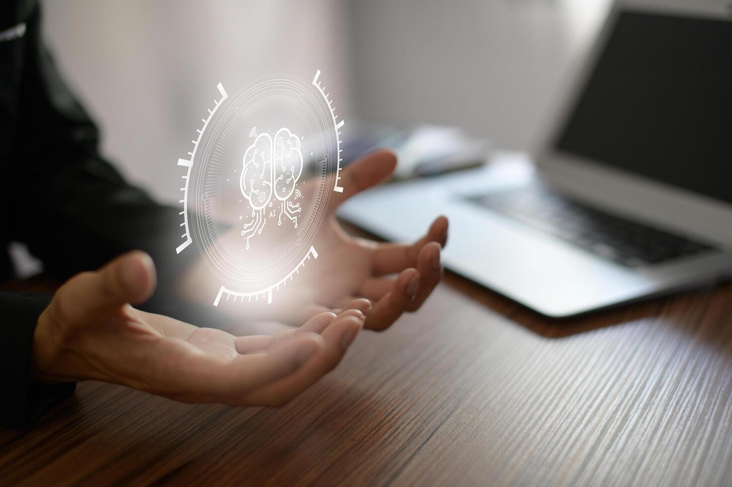 Control Work Command With Artificial Intelligence Ai Droid Robot And Cyborg System 11843131