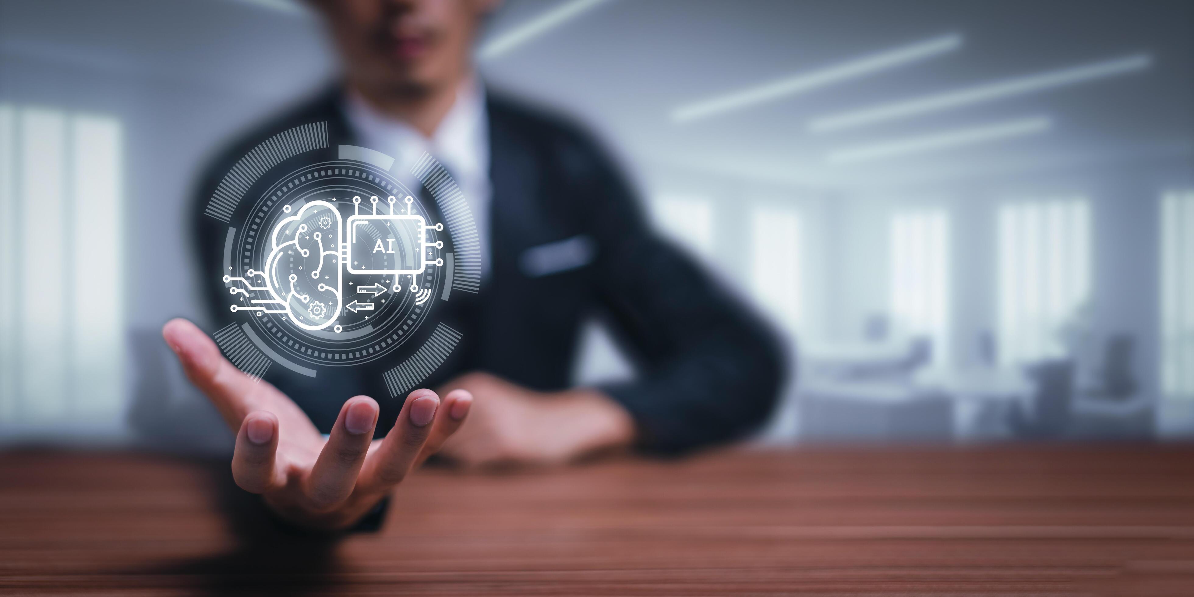 Control Work Command With Artificial Intelligence Ai Droid Robot And Cyborg System 11843554