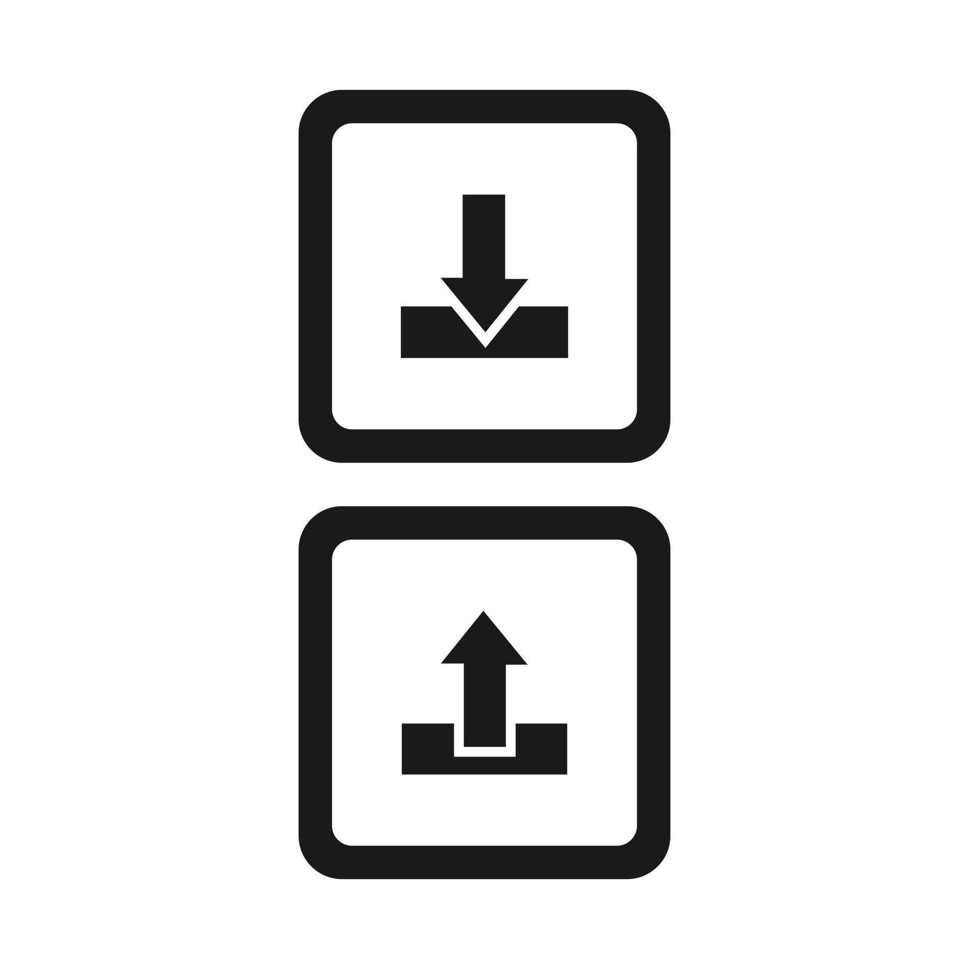 Download and upload button vector icon on white background 11844082 ...