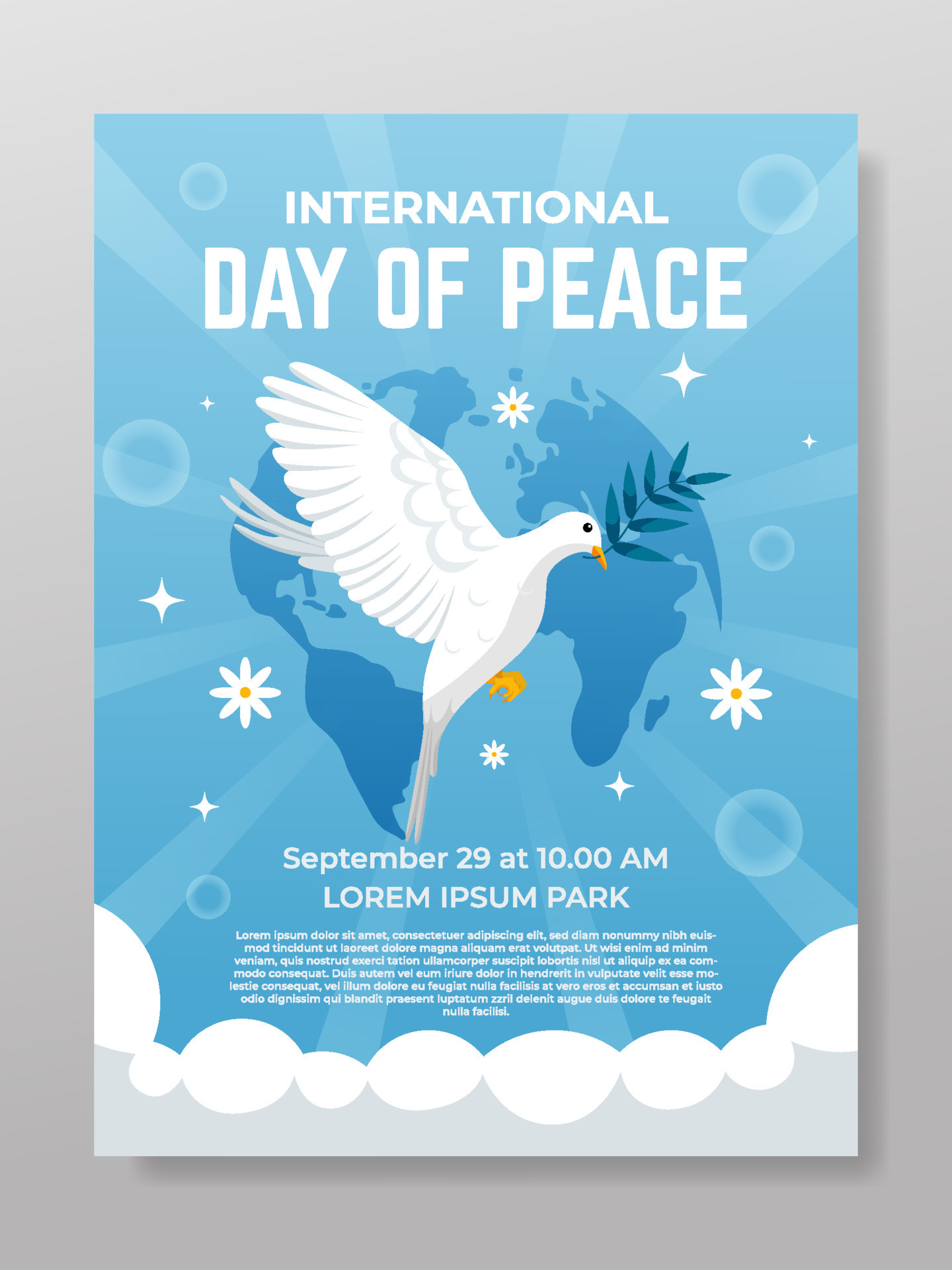 International Day of Peace Poster Templates 11848980 Vector Art at Vecteezy