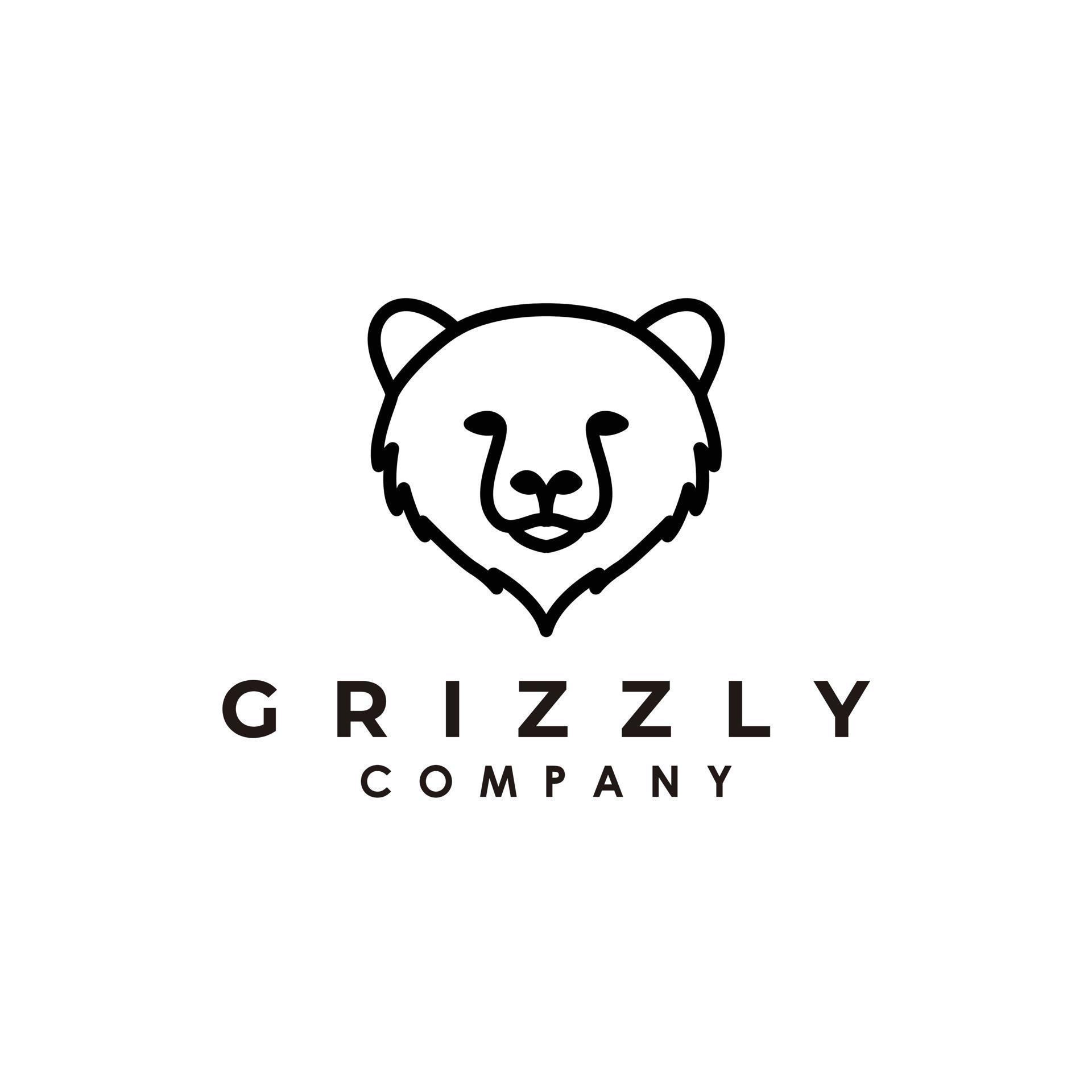 grizzly bear outline simple flat minimalist logo vector 11854227 Vector ... grizzly bear outline simple flat minimalist logo vector 11854227 Vector ...