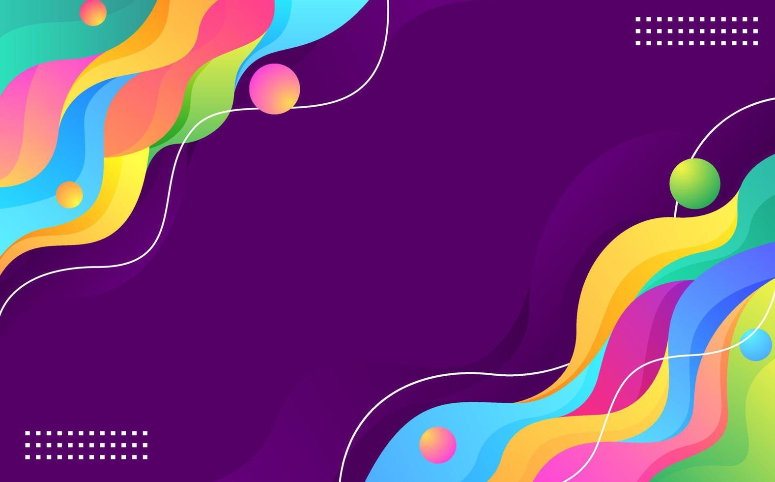 Creative Fluid Style Poster Set Dynamic Color Background Colorful