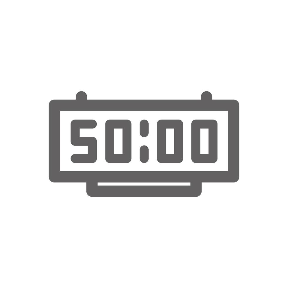 Digital Clock Icon Perfect For Timer Icon Or User Interface Applications Vector Sign And